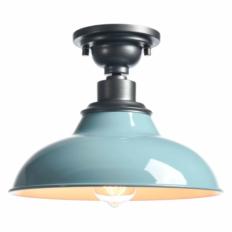 Farmhouse Semi Flush Mount Barn Ceiling Light | Claxy