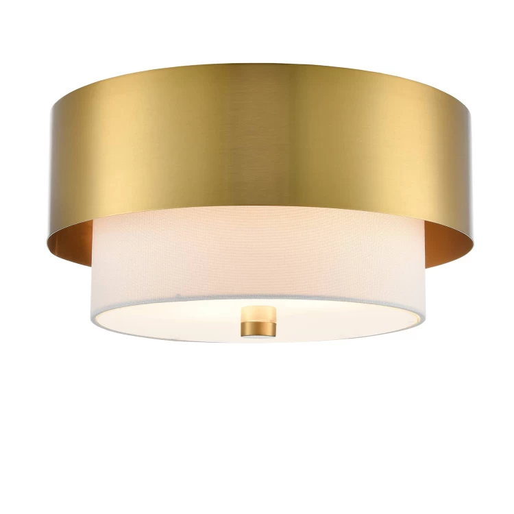 Modern Gold Drum Shade Ceiling Light Fixture