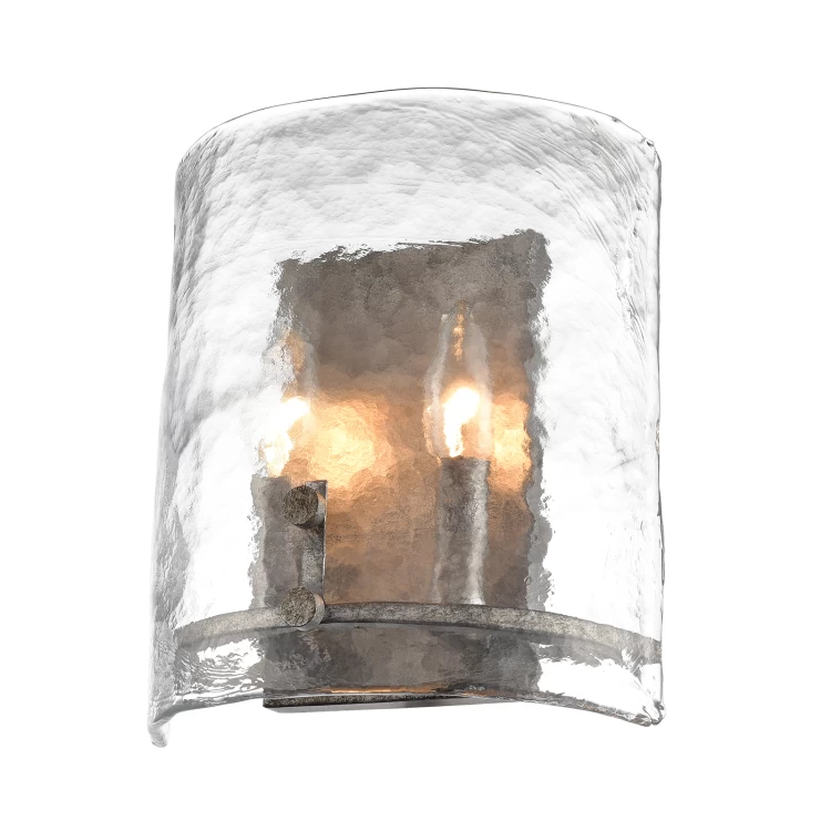 Rustic Wall Sconce Textured Glass | Claxy