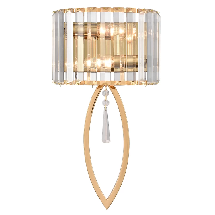 Modern Brass Wall Sconces Crystal Bar G9 Wall Light Fixture