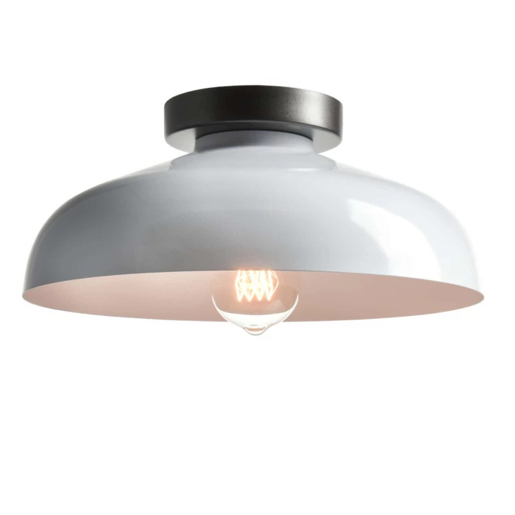 White Semi-flush Ceiling Light Fixture | Claxy