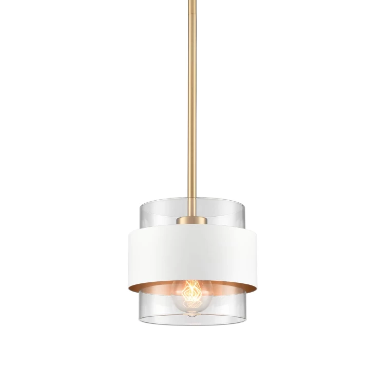 Modern mini Glass Pendant Light Glass and Metal Shades