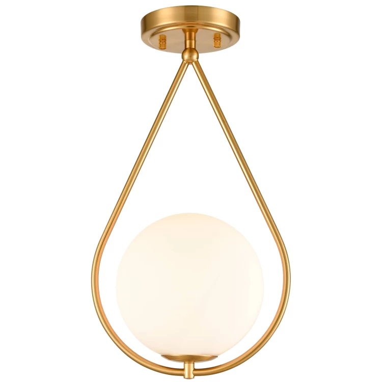 Mid Century Modern Globe Gold Ceiling Light | Claxy Lighting