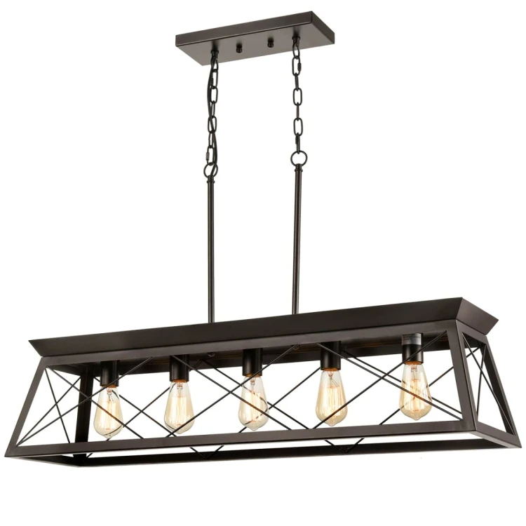 Farmhouse Kitchen Pendant Lighting- 5 Lights | Claxy
