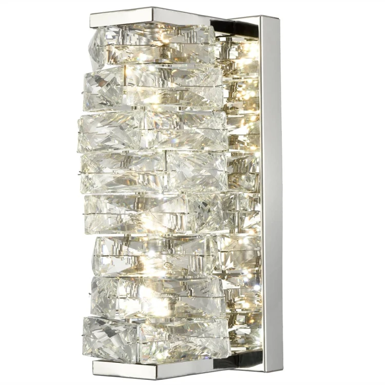 Stainless Steel LED Wall Lights Crystal Polished Chrome