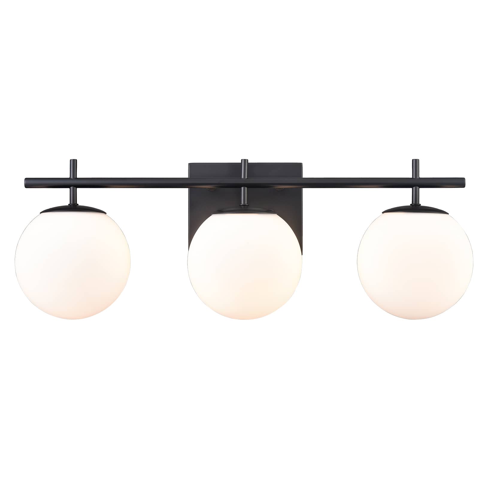 Modern Milky Globe Vanity Light- 3 Light| Claxy Lighting