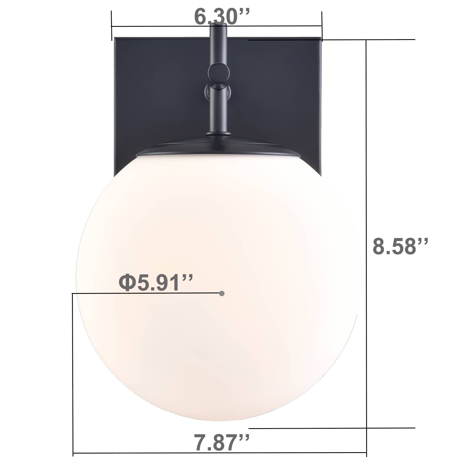 Mid Century Modern Globe Sconce - 2 Light | Claxy Lighting