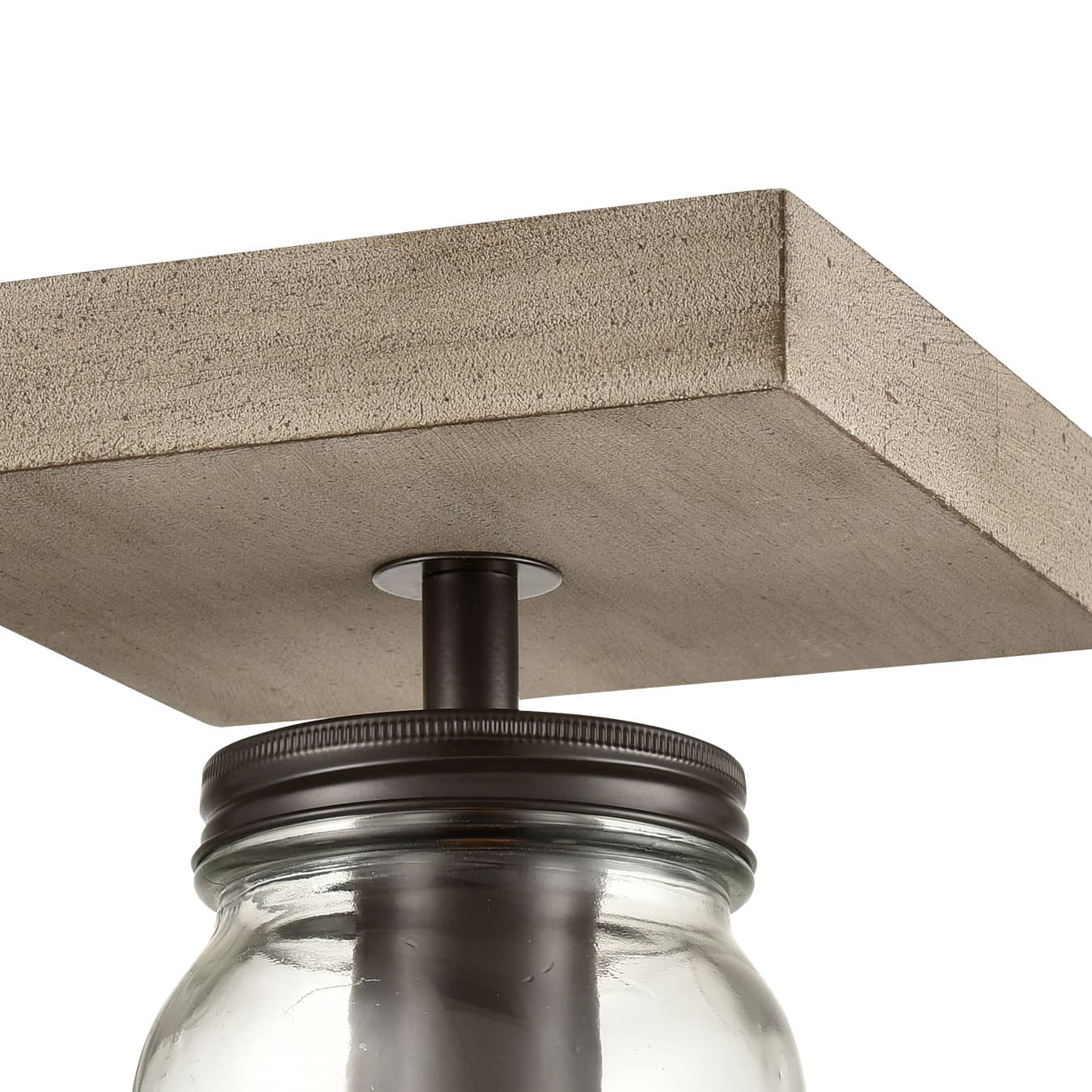 Glass Mason Jar Flush Mount Ceiling Light Farmhouse| Claxy