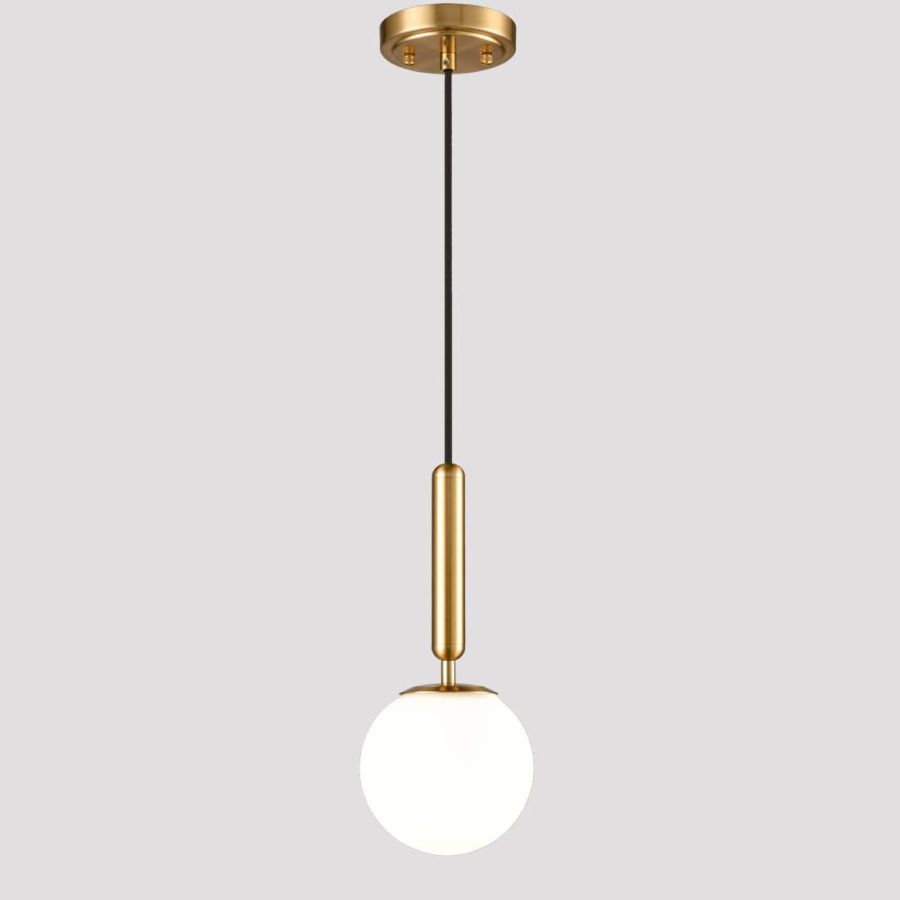 Kitchen Island Gold Globe Pendant Light | Claxy Lighting