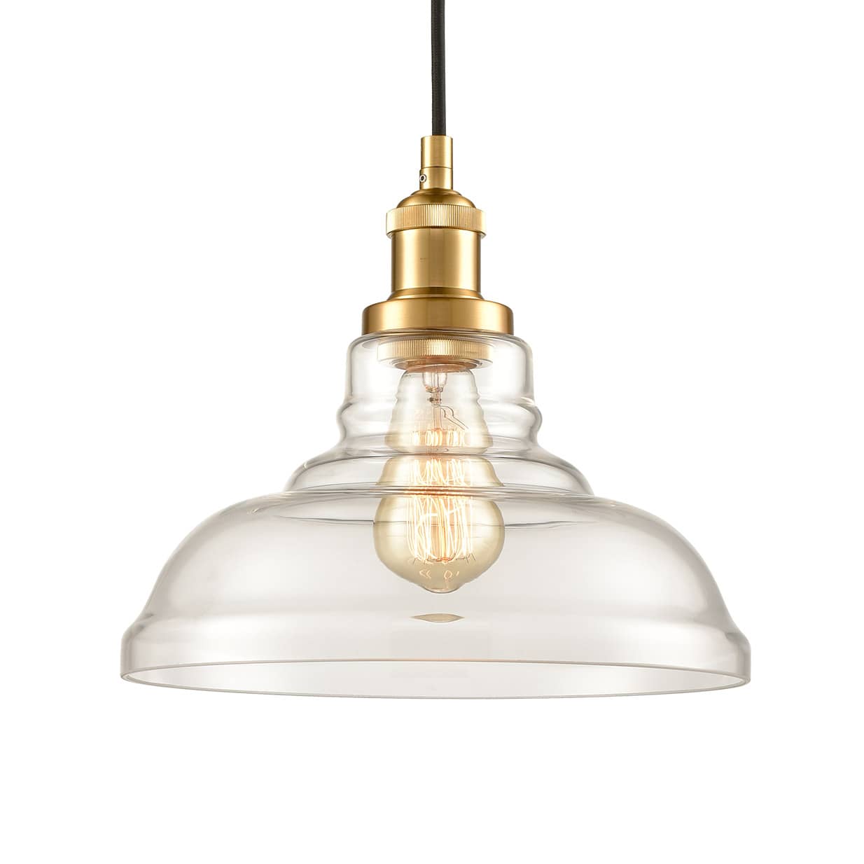 Brass Pendant Light Modern Barn-shaped Glass Kitchen |Claxy