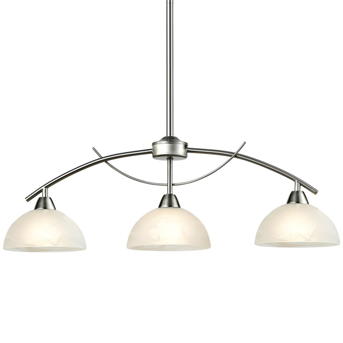 Brushed Nickel Kitchen Pendant Lighting - 3 Lights | Claxy