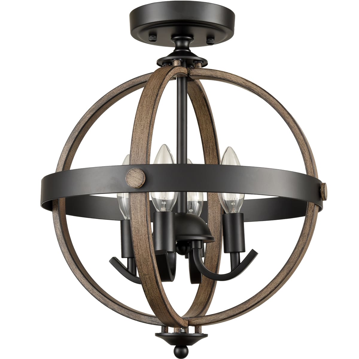 Sphere Ceiling Light 4-Light Farmhouse Flush Lighting Fixtures | CLAXY