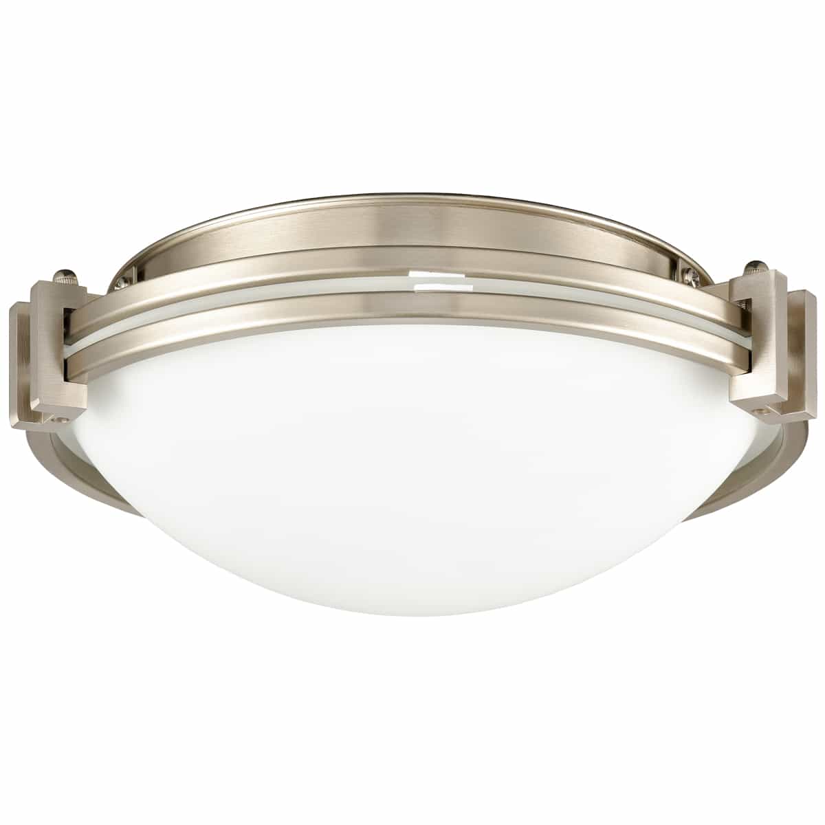 Brass Modern Flush Mount Ceiling Light (12 Inch) | Claxy