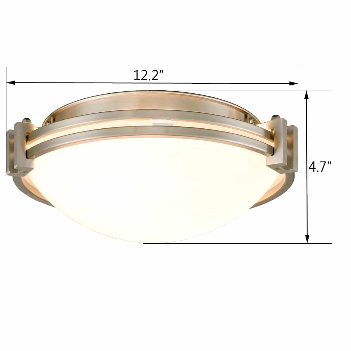 12 Inches Flush Mount Ceiling Light Fixture Satin Nickel Finish - CLAXY
