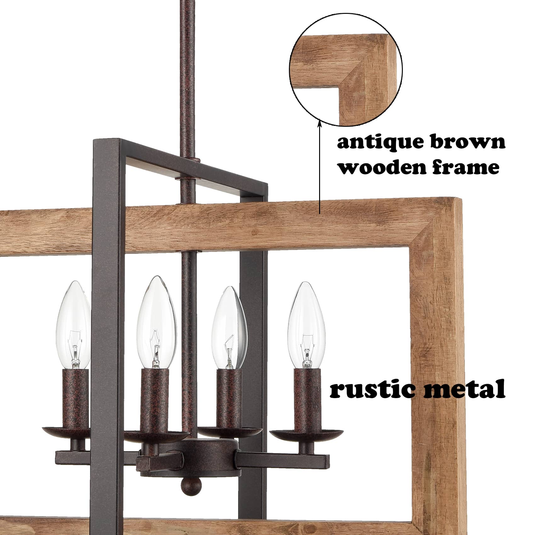 Island Chandelier Wood Farmhouse Light | Claxy Lighting