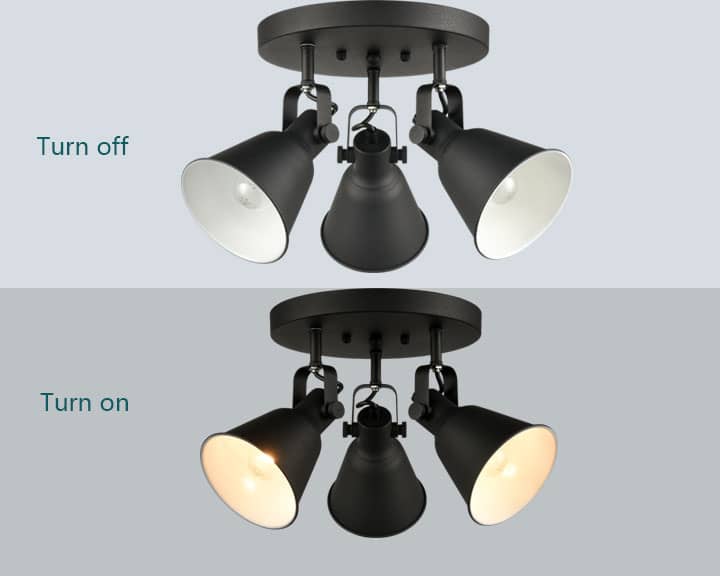 Matte Black Metal Multi-Directional Ceiling Lights | Claxy