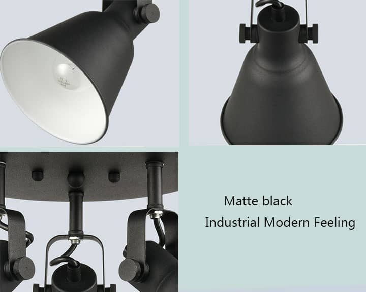Matte Black Metal Multi-Directional Ceiling Lights | Claxy