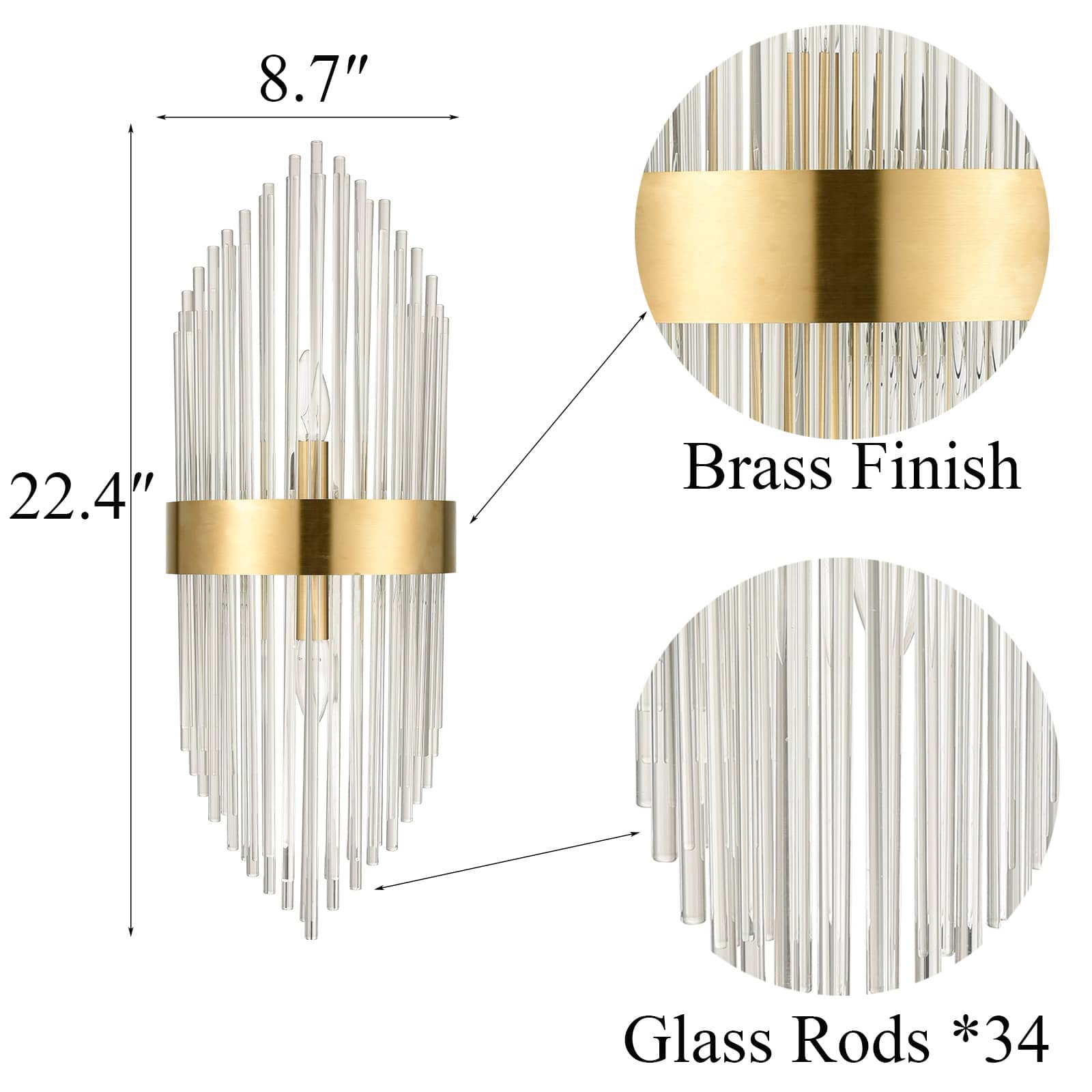 Gold Wall Sconces Modern Vanity Light | Claxy