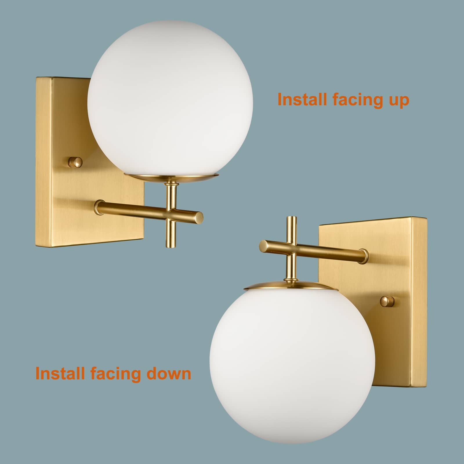 Mid Century Modern Globe Sconce - 2 Light | Claxy Lighting