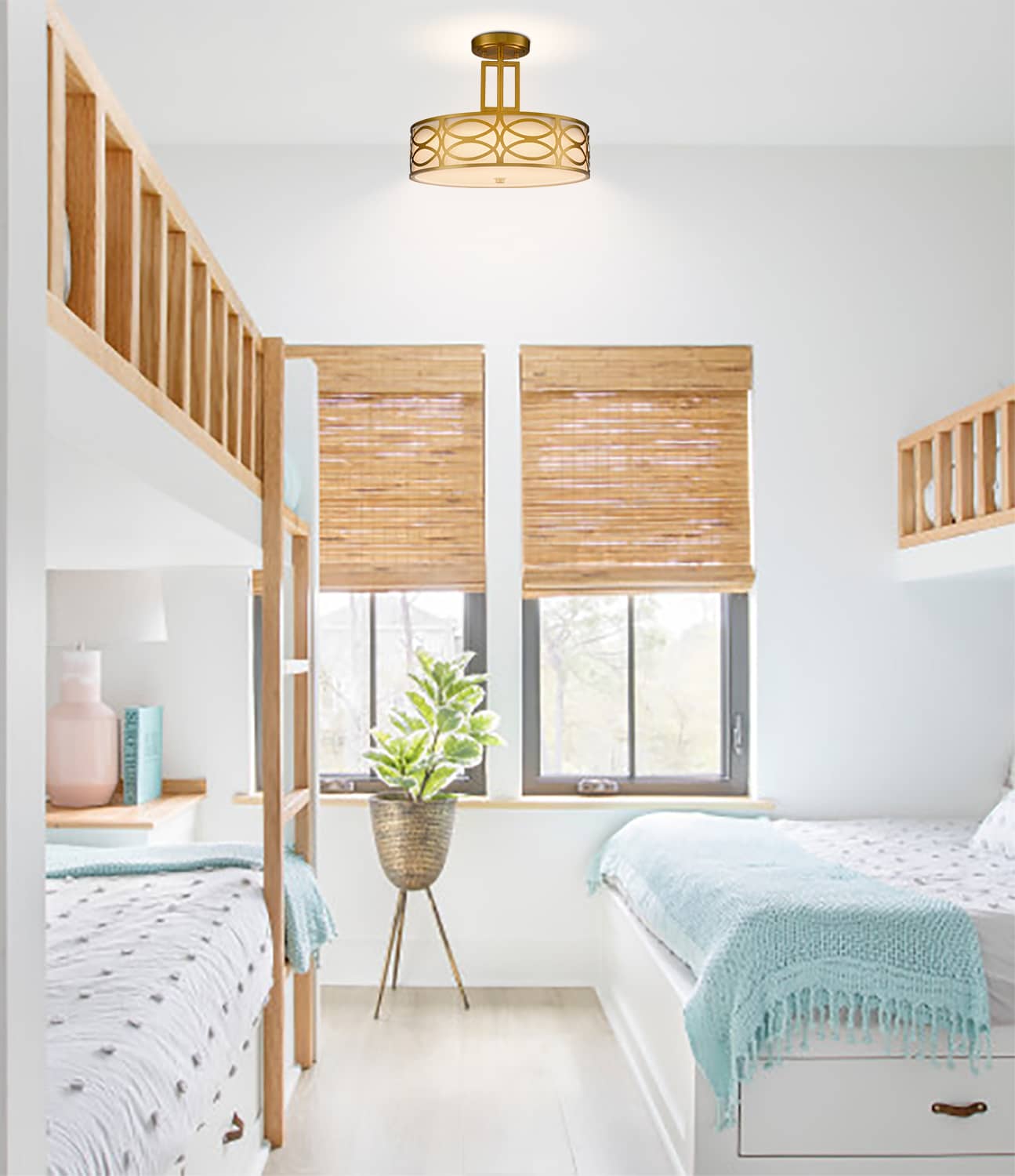 LED Semi-flush Mount Ceiling Light | Claxy