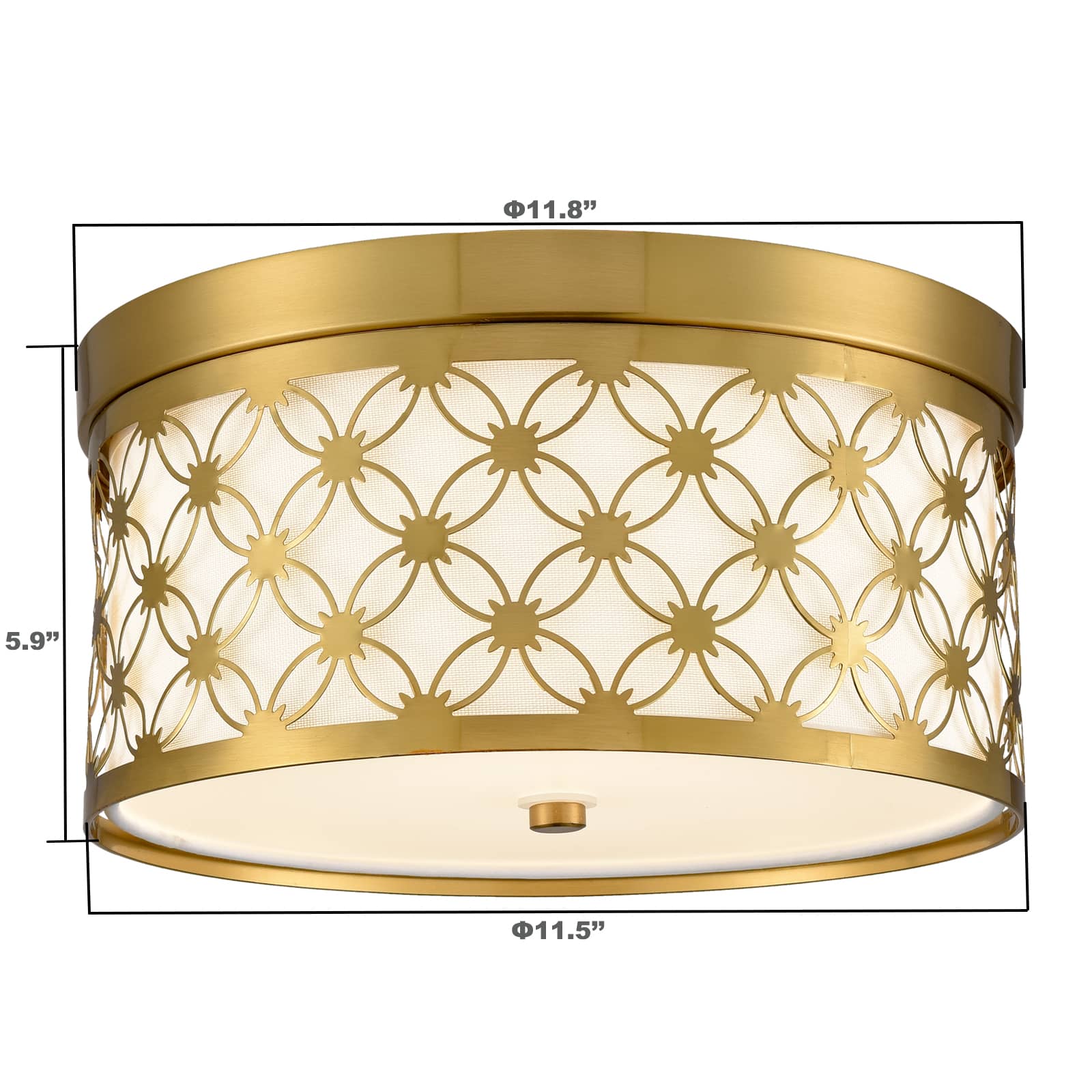 Drum Gold LED Ceiling Light Dimmable 3000-5000K | Claxy