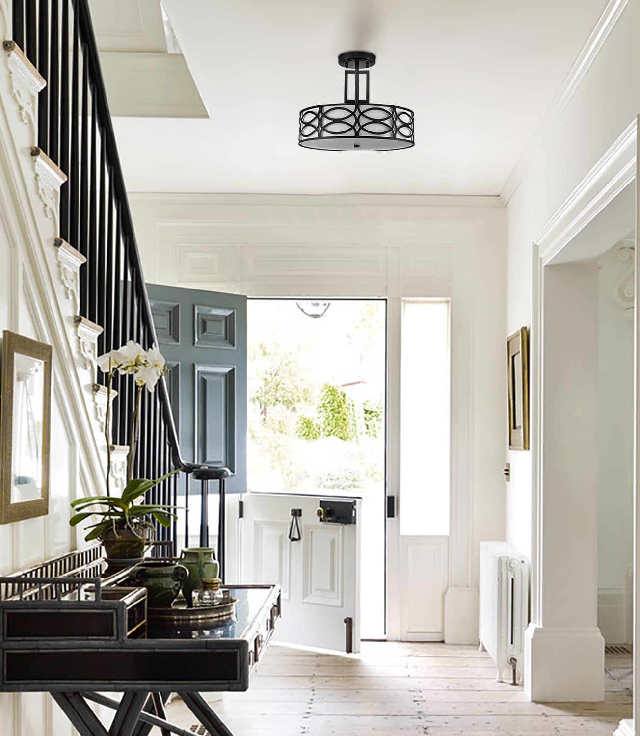 Dimmable LED Semi-flush Mount Ceiling Light | Claxy