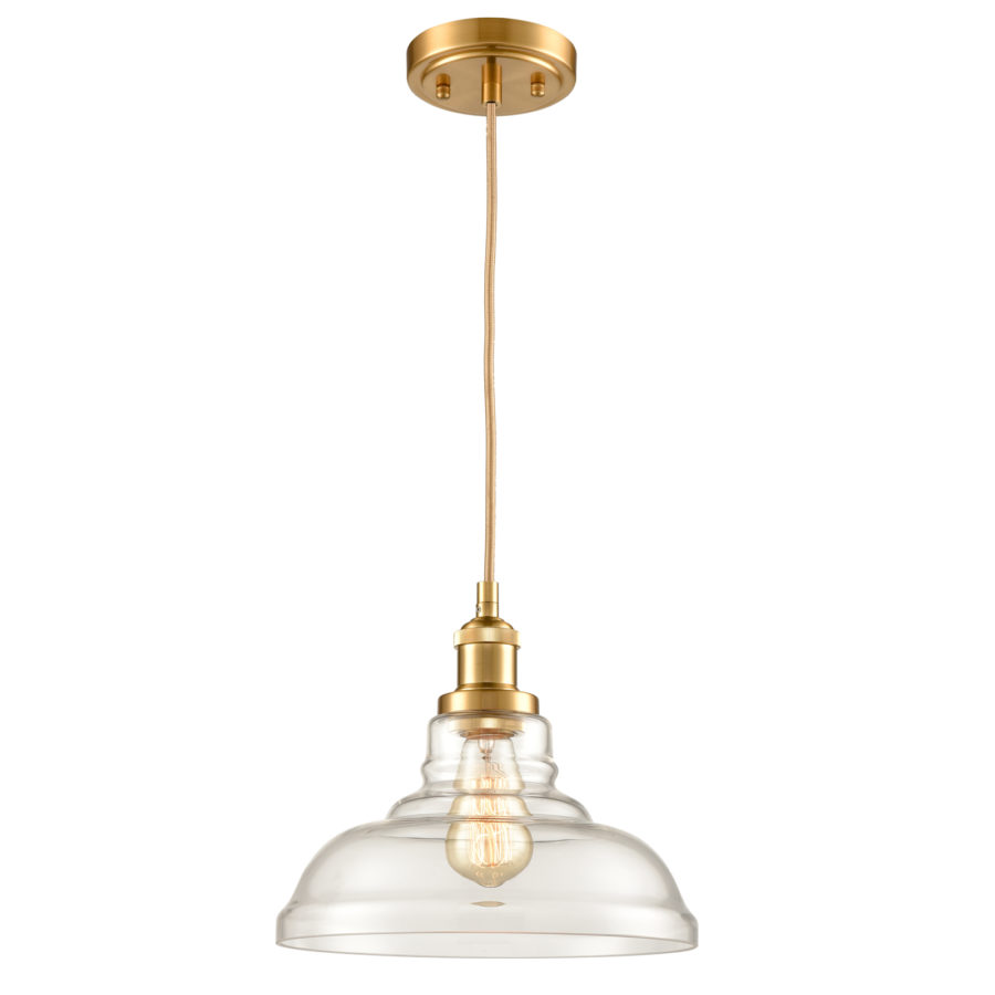 Brass Pendant Light Modern Barn-shaped Glass Kitchen |Claxy