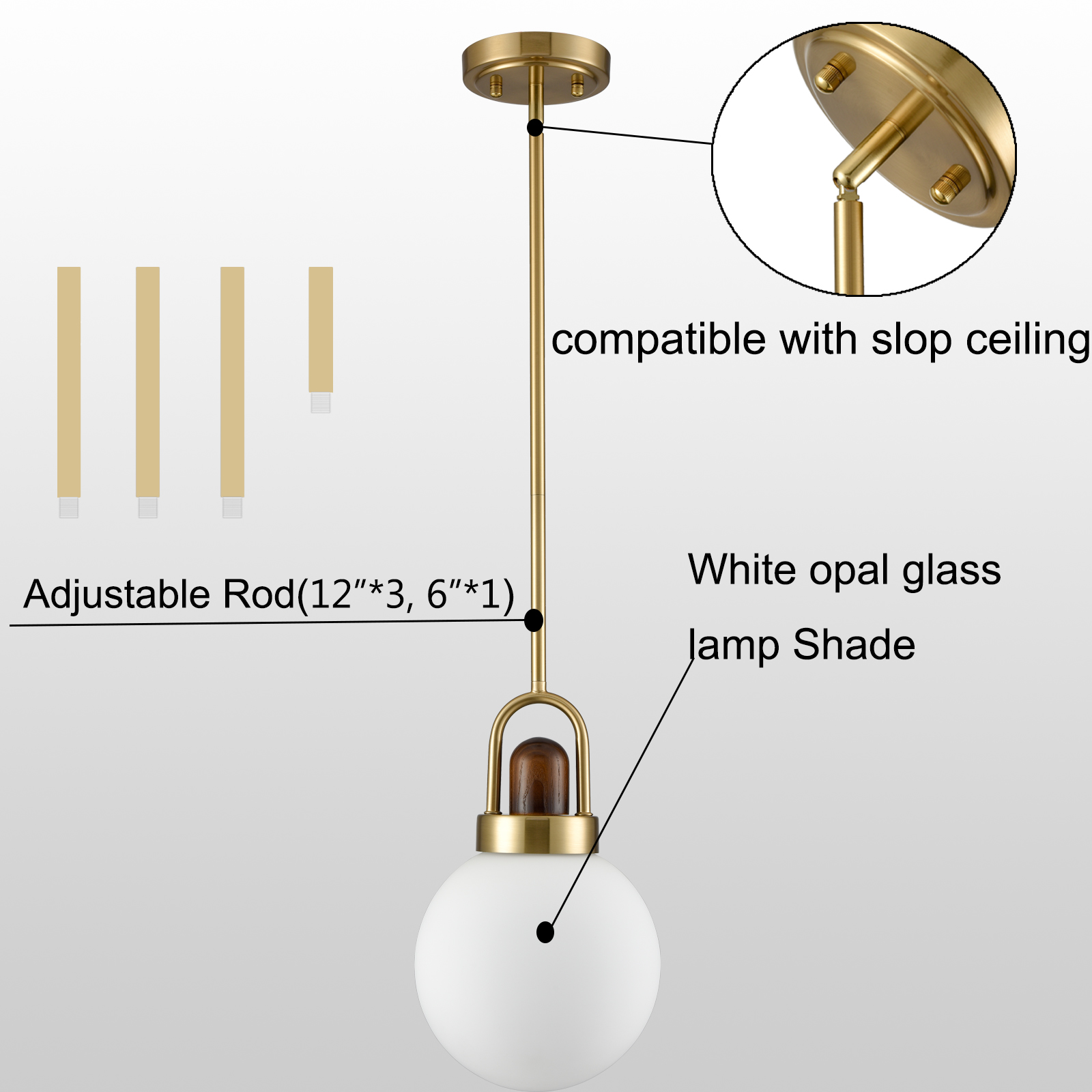 Modern Gold Globe Pendant Light | Claxy Lighting