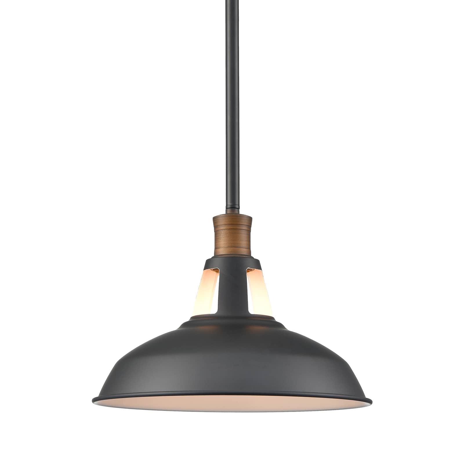 Industrial Black Barn Pendant Light - 1-Light Loft Fixture