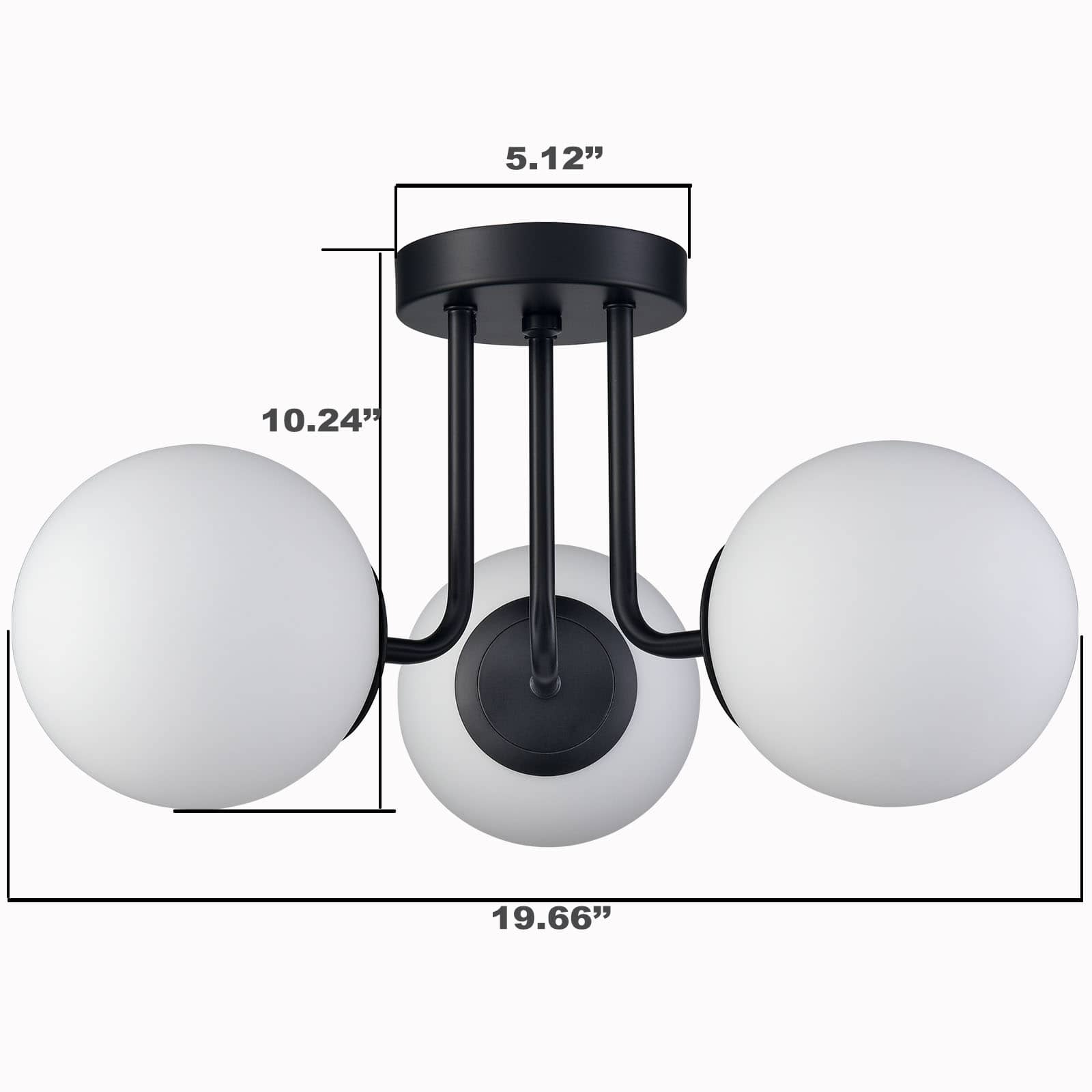 Modern Globe Ceiling Light - 3 Light | Claxy Lighting