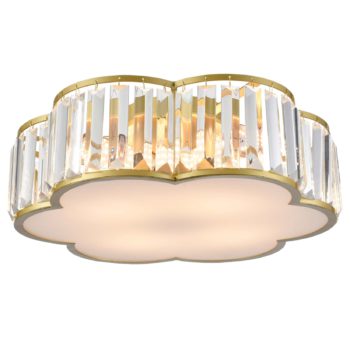 Spherical Ceiling Light Gold Semi Flush Mount Light | Claxy