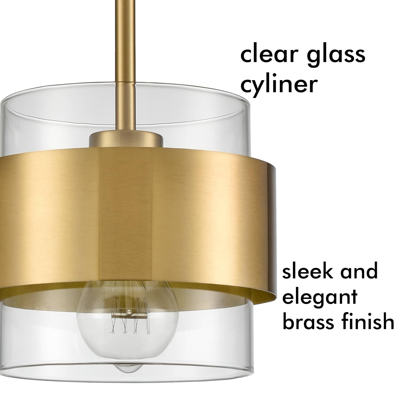 Modern Brass Pendant Light mini Glass Kitchen Hanging Light