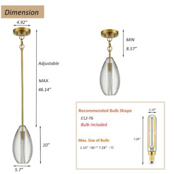 Kitchen Island Gold Globe Pendant Light | Claxy Lighting