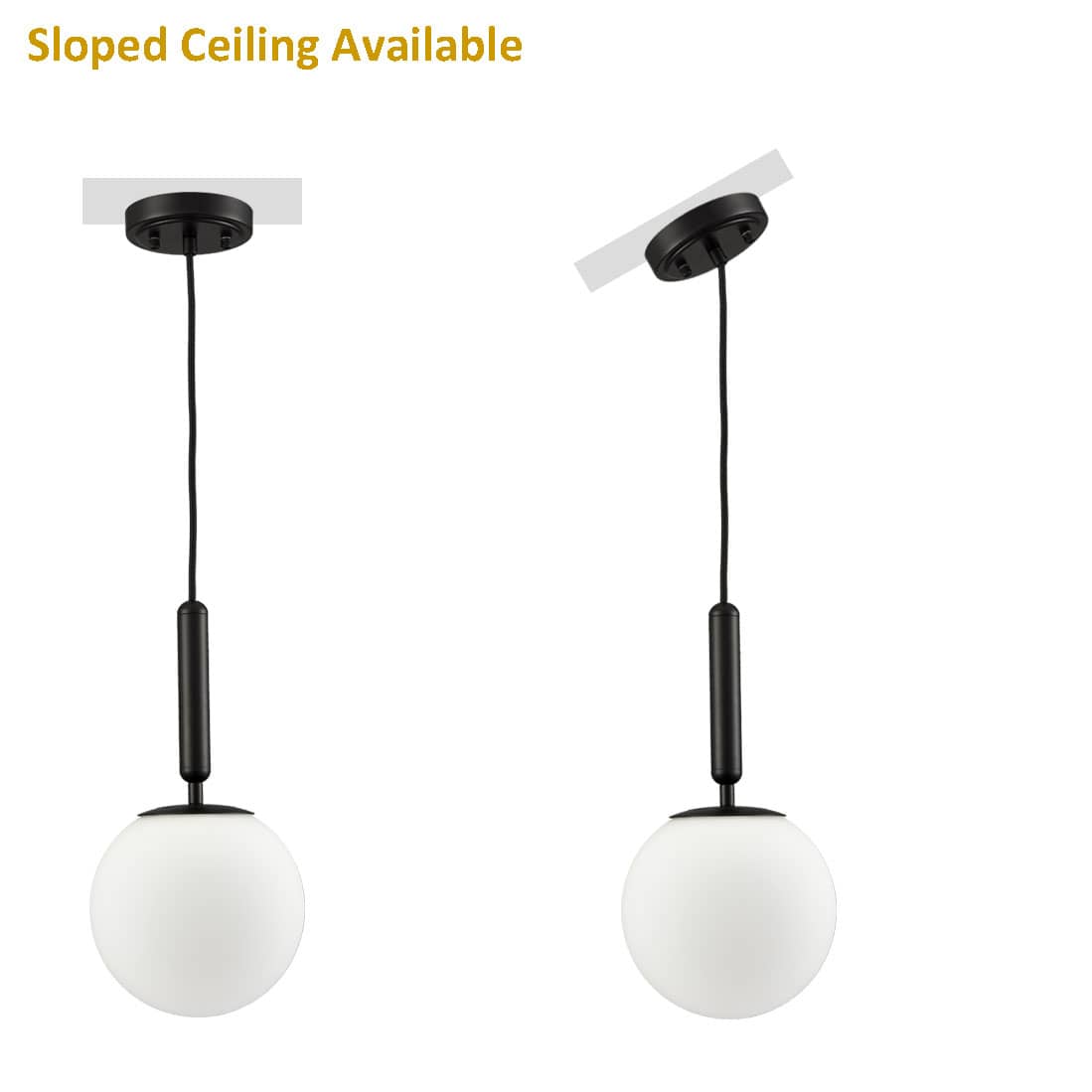 Globe Pendant Light for Kitchen Island Black| Claxy Lighting