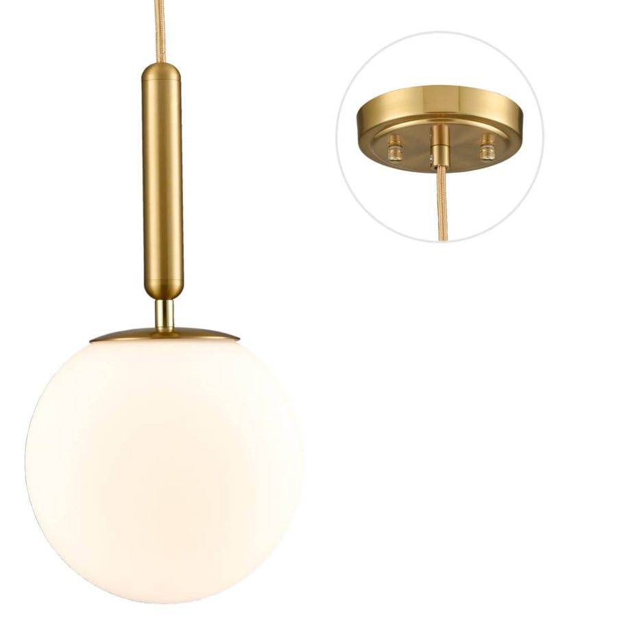 Kitchen Island Gold Globe Pendant Light | Claxy Lighting