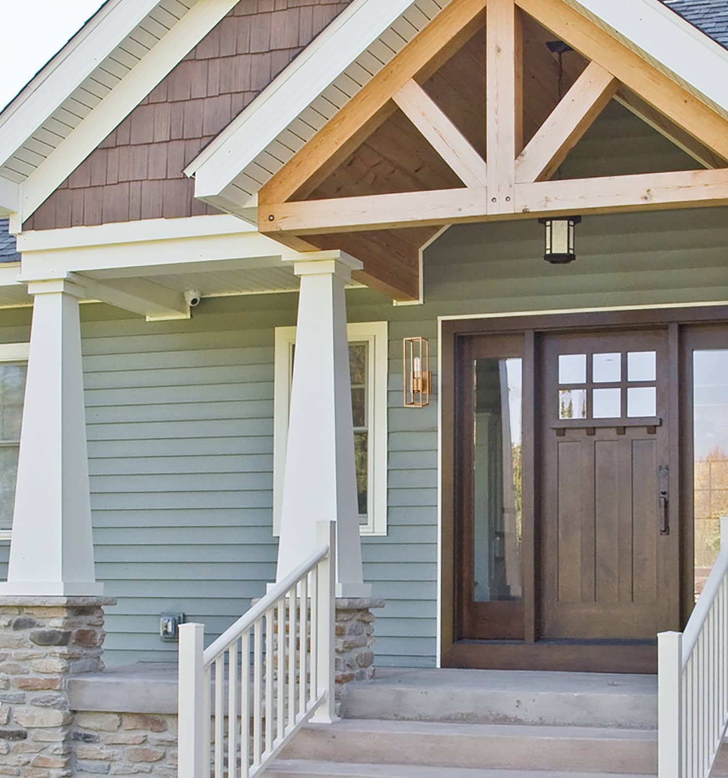 Brass Wall Sconce Cuboid Cage Wall Light | Claxy