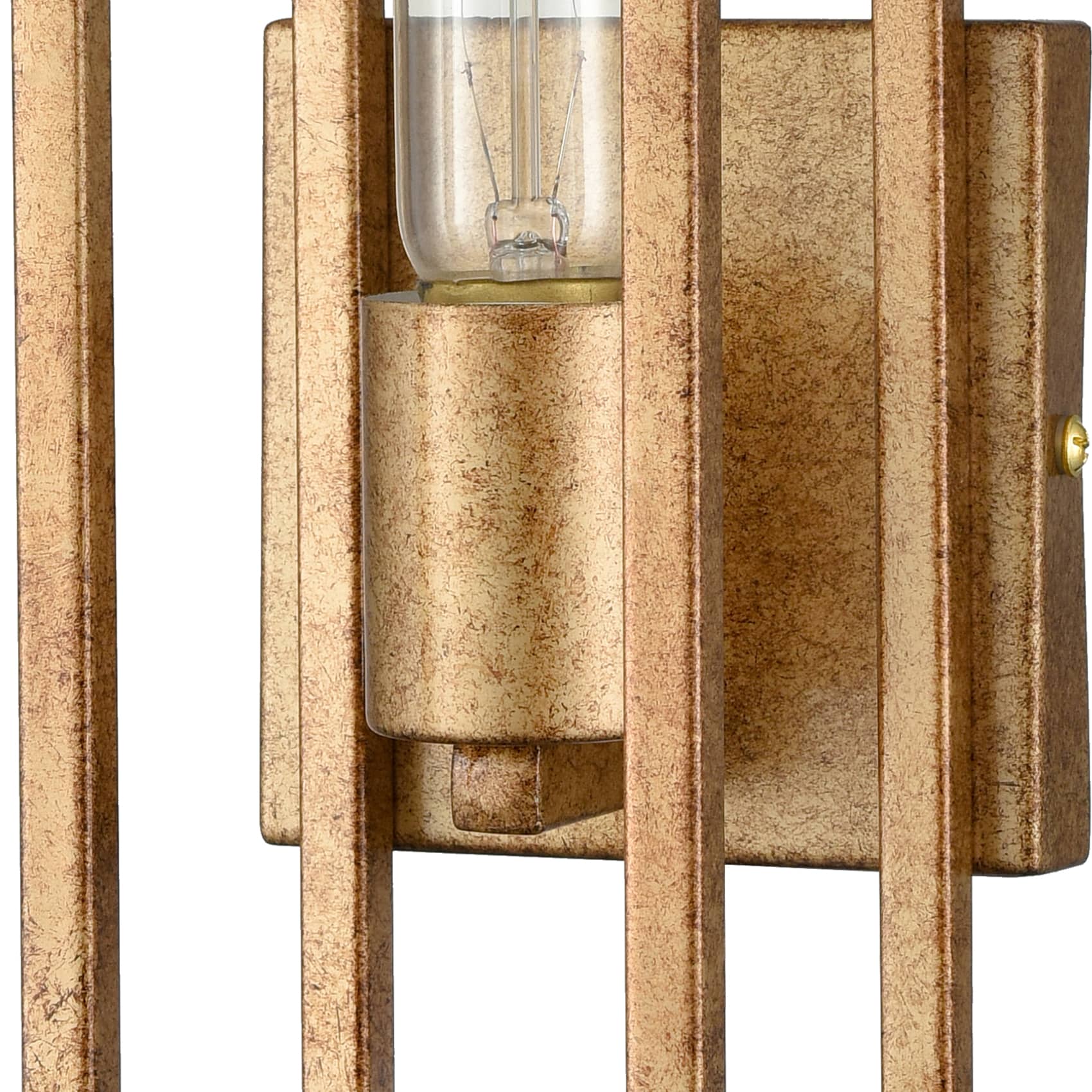 Brass Wall Sconce Cuboid Cage Wall Light | Claxy