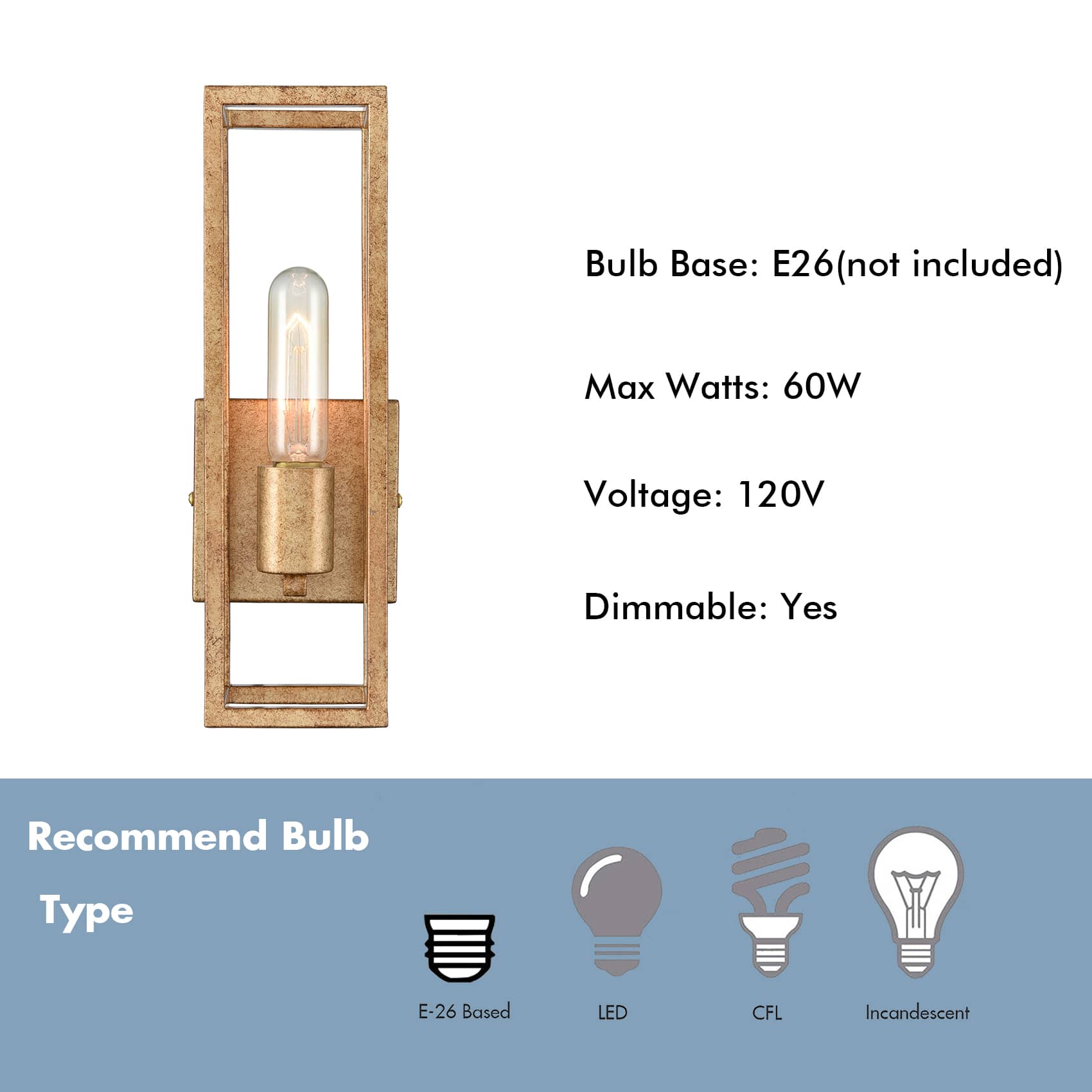 Brass Wall Sconce Cuboid Cage Wall Light | Claxy
