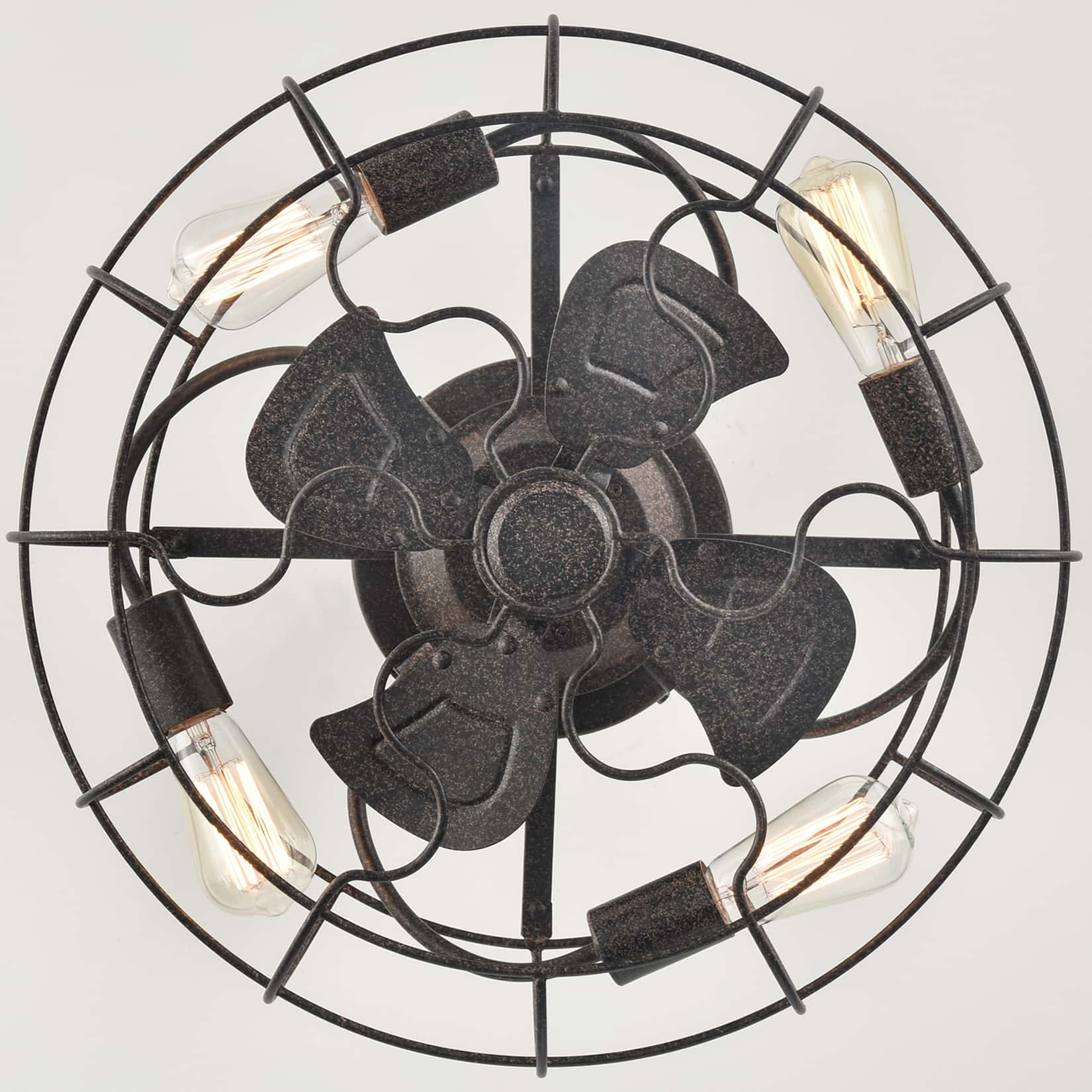 Caged Ceiling Fans with Lights and Remote Control | Claxy