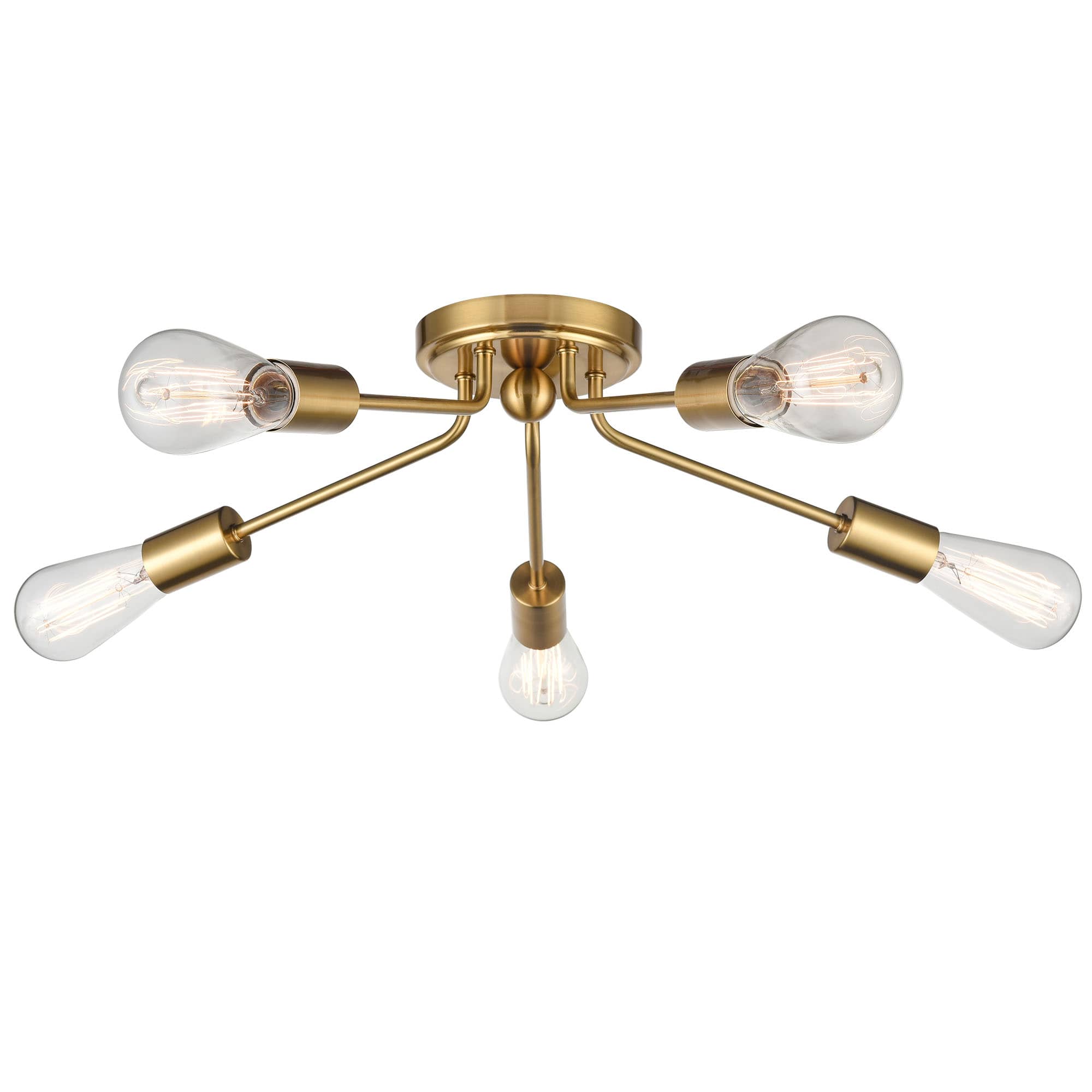 Gold Sputnik Ceiling Light - 5 Light | Claxy Lighting