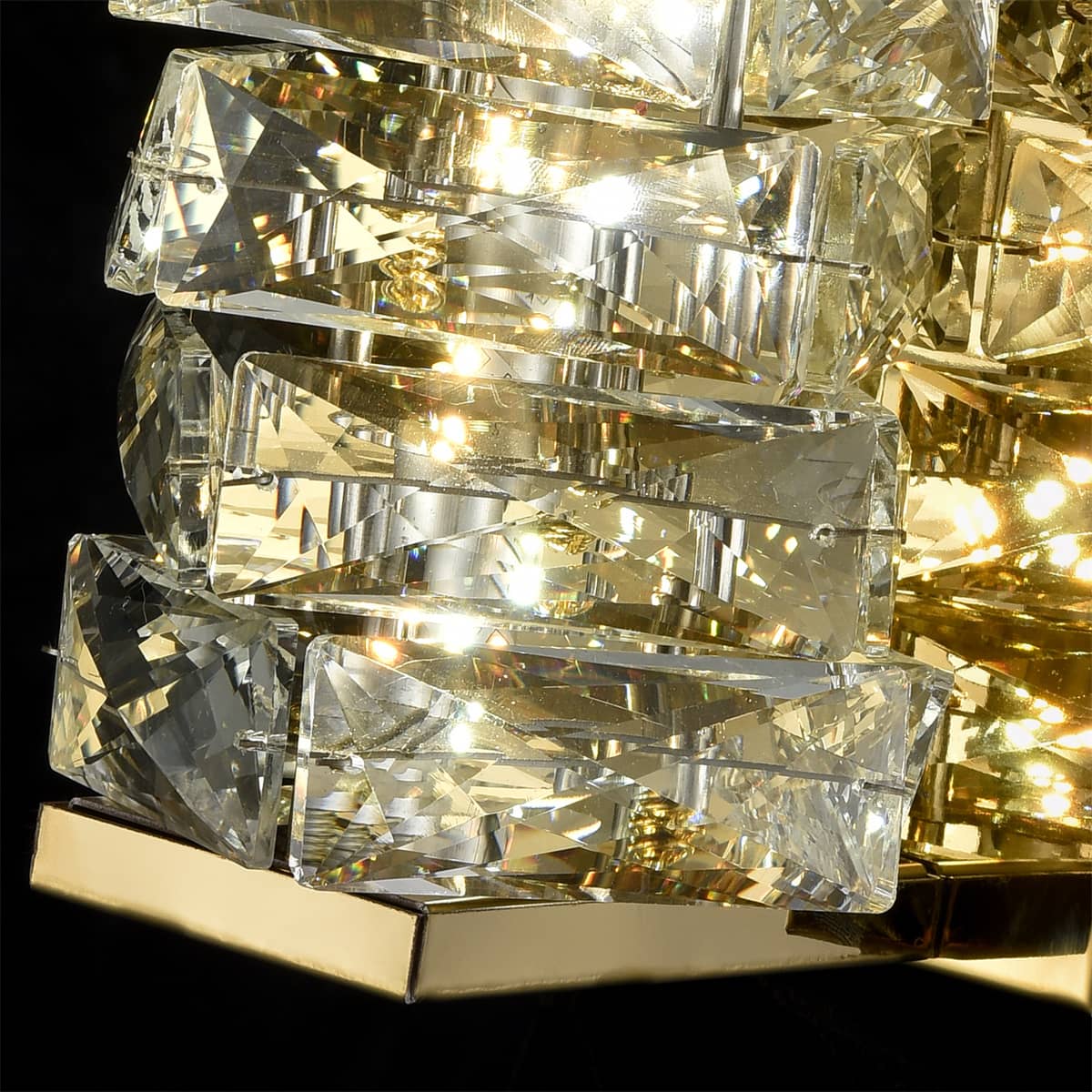 Modern Stainless Steel Gold Crystal LED Wall Lights